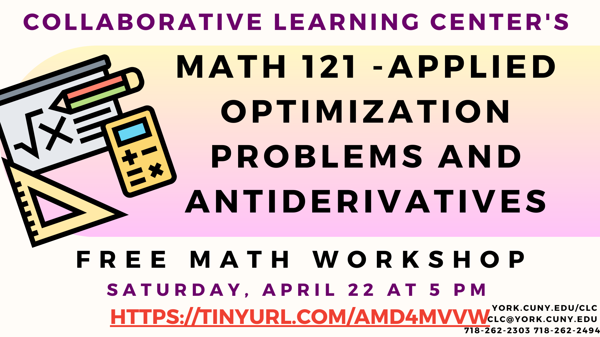 CLC Applied Optimization Problems and Antiderivatives Workshop ...