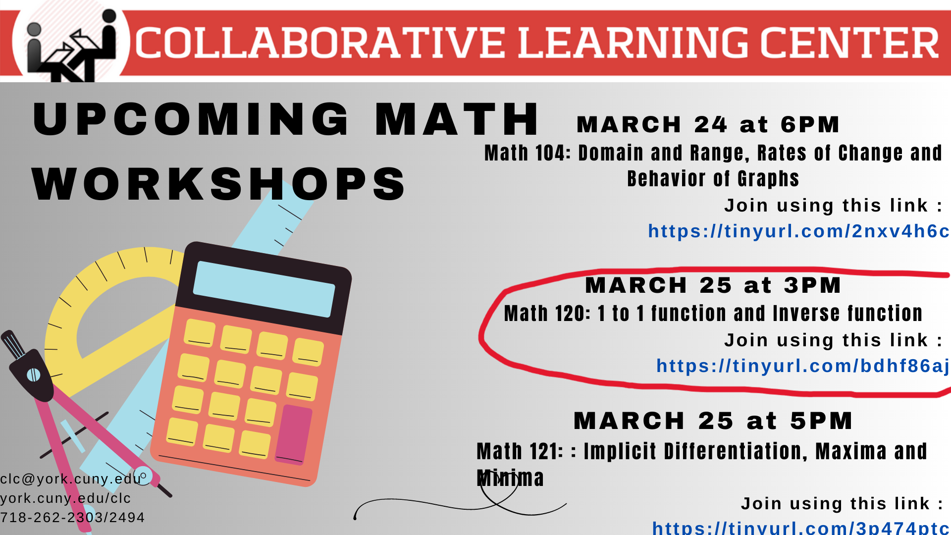 CLC Math 120 Workshop - 1 to 1 function and Inverse function - Collaborative Learning Center ...