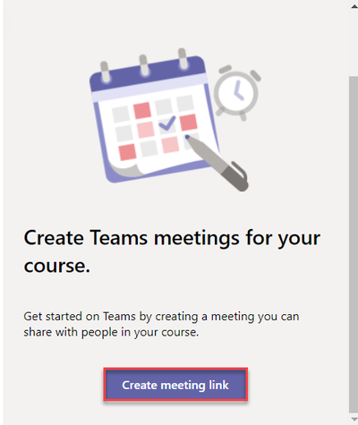 Accessing Microsoft Teams Meeting from your BrS course to create meetings