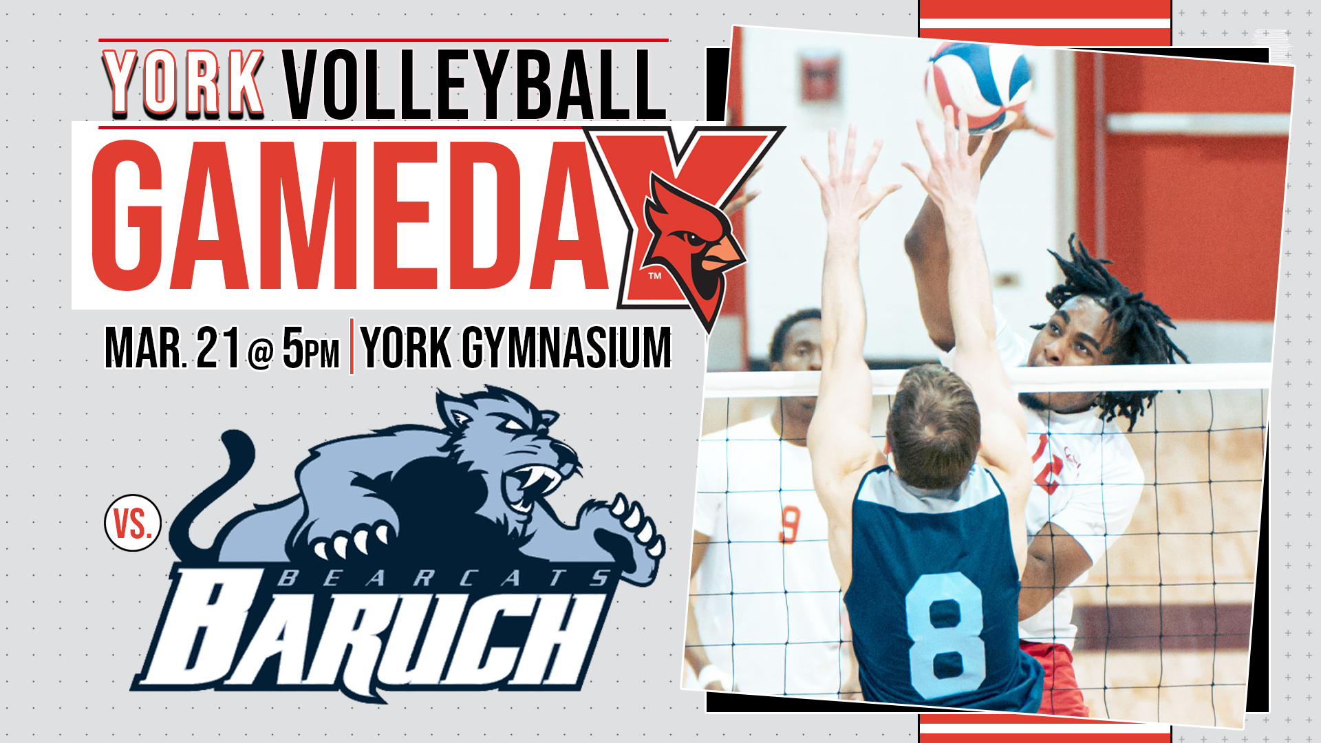 Men's Volleyball vs. Baruch College - Calendar - York College