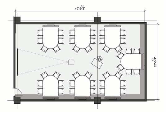 Fixed seating arrangement 1