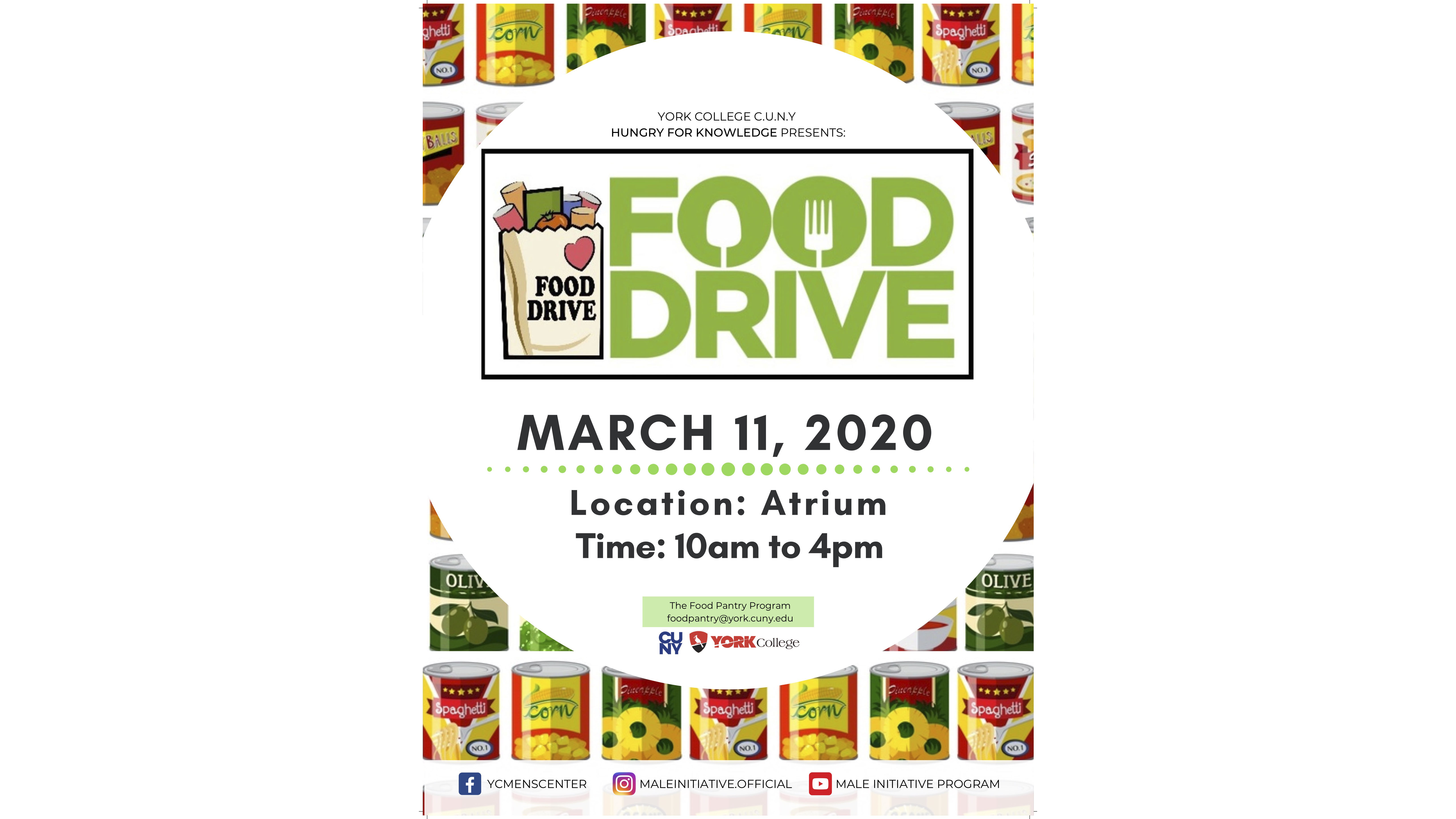 Food Drive - Male Initiative Program - York College